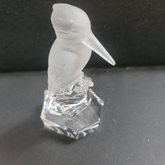 Goebel | Accents | Nachtmann Goebel Kingfisher Bird Frosted Clear Glass ...